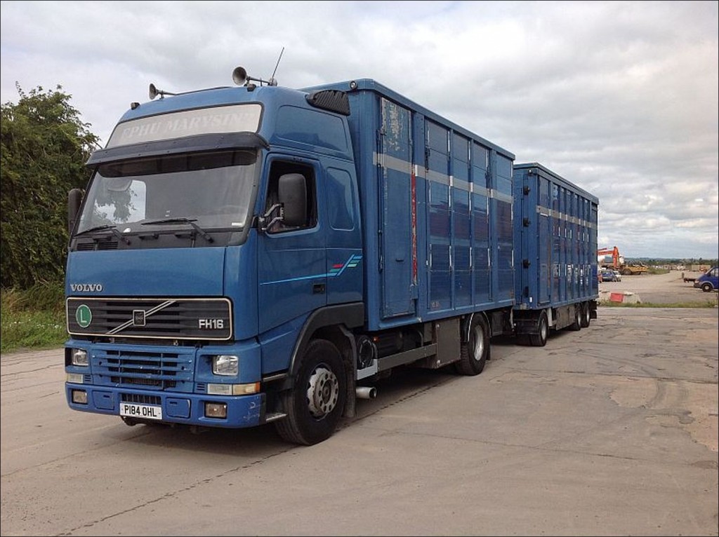 Volvo with drawbar trailer and box - Plowman Brothers